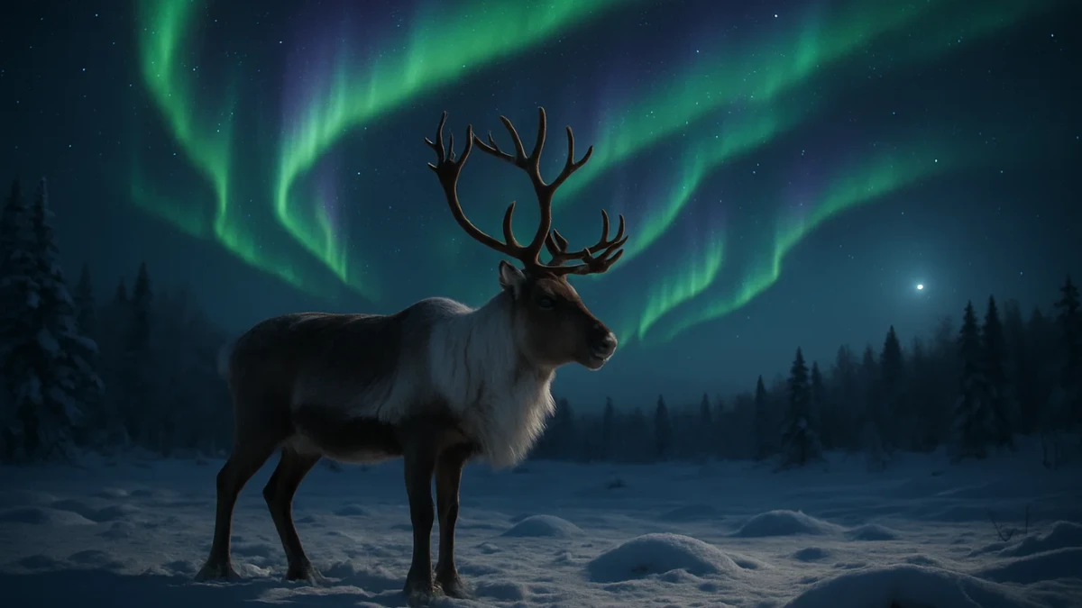 Reindeer Northern Lights: A Magical Arctic Winter Story